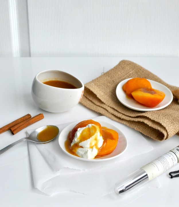 Poached Peaches and Cream Recipe | My Second Breakfast